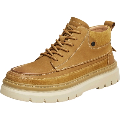 Tata他她休闲美式工装鞋男加绒厚底马丁靴短靴早秋季新款VEL01DD3