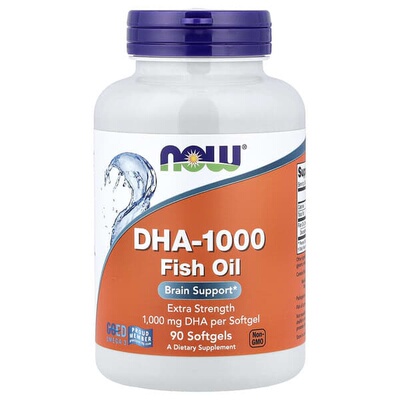NOW诺奥DHA-1000鱼油大脑健康额外强度呵护双眸心血管专注力健康