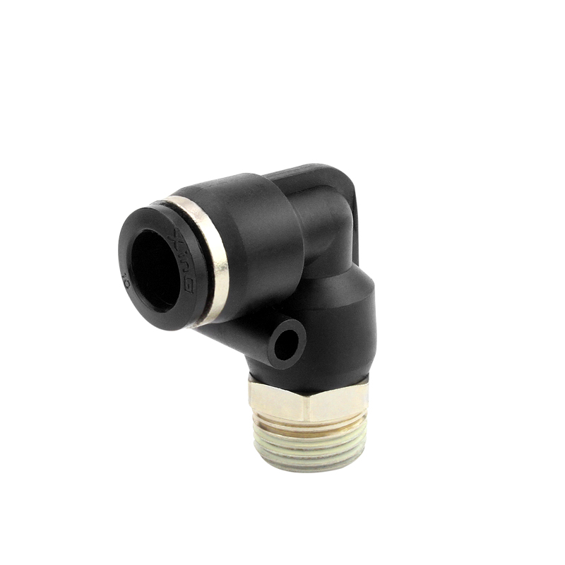 黑色铜镀镍外螺纹弯头PL4-M5/6-01/8-02/10-03/12-04气管快速接头_虎窝淘