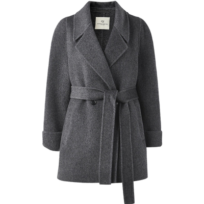 秋水伊人经典简约毛呢外套