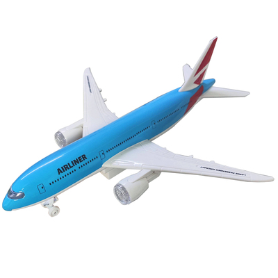 带音效灯光回力合金飞机，带展架