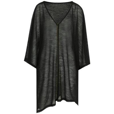 静奢风亮丝串珠黑色针织衫