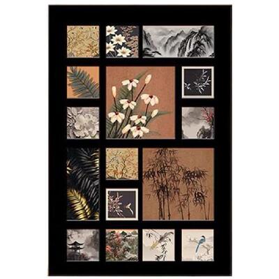 墨派玄关装饰画现代简约挂画中古风客厅沙发背景墙壁画入户走廊壁