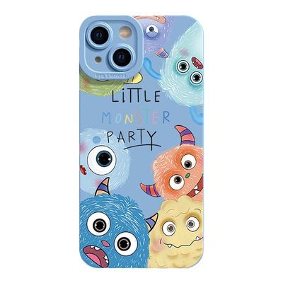 适用苹果1314卡通怪兽1211手机壳