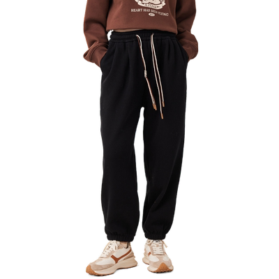 a02宽松加绒通勤自然腰长裤