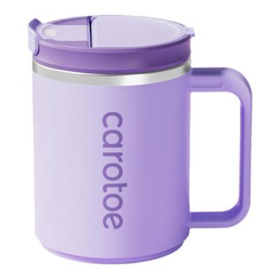 水杯女生新款2024杯子带盖带勺子办公室茶杯保温杯男马克杯女时尚