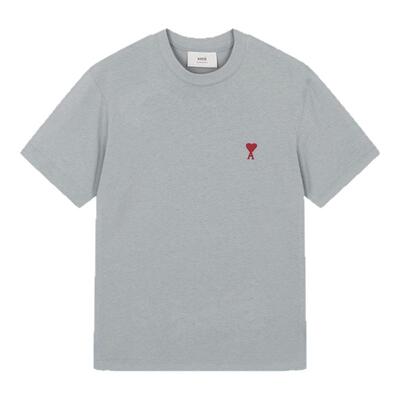 Ami Paris 爱心字母刺绣休闲圆领套头男女短袖T恤银泰百货 301604