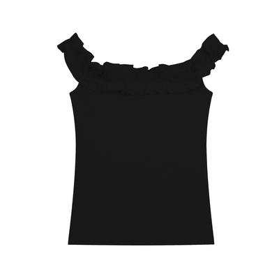 橘子树在哪儿木耳边一字肩t恤女