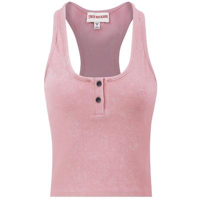 TrueReligion春夏女纯色美式辣妹修身内搭背心