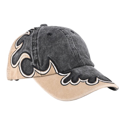 2026春季新款美式复古街头刺绣火焰棒球帽子男女个性嘻哈鸭舌帽潮