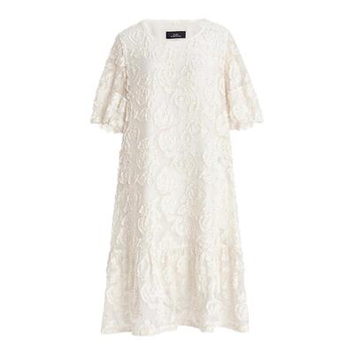 【FaFa裙】AUM噢姆夏季圆领文艺提花娃娃衫连衣裙休闲宽松长裙女