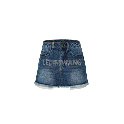 LEDIMWANG辣妹风牛仔半身裙