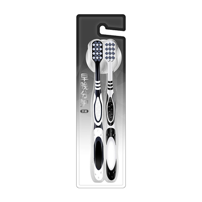 中硬毛牙刷成人高档螺旋刷丝去烟渍情侣男士专用去牙垢家庭装家用