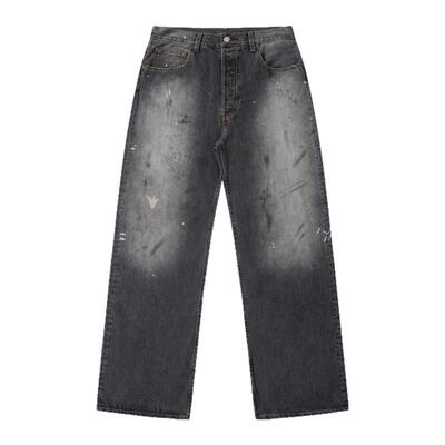 黑圣诞树AC涂绘泼墨2021M牛仔裤