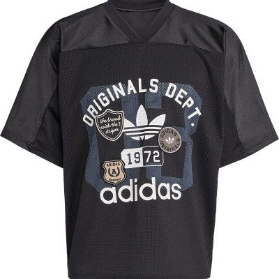 Adidas/阿迪达斯正品三叶草男士运动经典足球V领宽松短袖KD6252