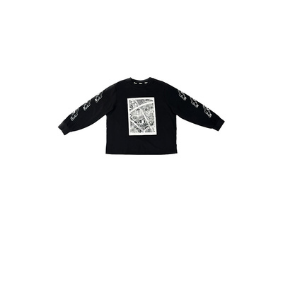 Qimoo/淇木25春季新款童装男童城市地图图案休闲套头衫QSS1TP315C