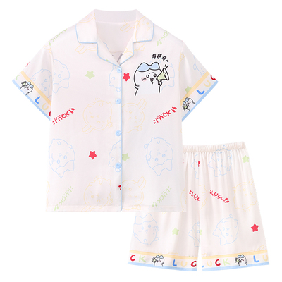 女童夏季冰雪丝短袖乌萨奇家居服