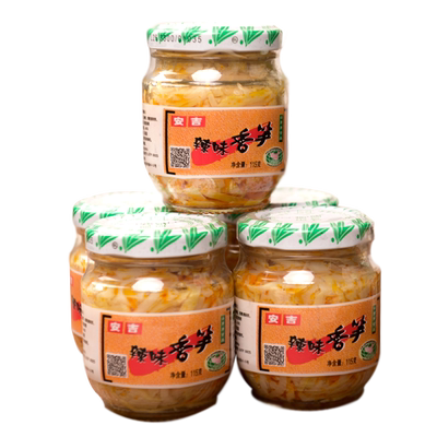 山芽芽安吉瓶装即食红油小吃竹笋