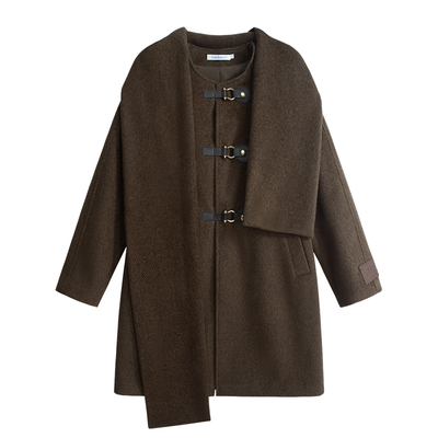 UNIFREEPLUS大码宽松毛呢大衣