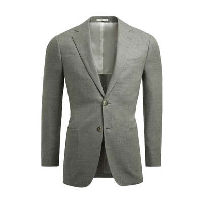 Suitsupply中绿色羊毛混纺西服