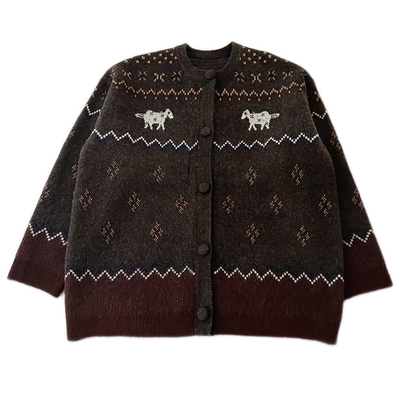 费尔岛小马提花开衫+套头毛衣