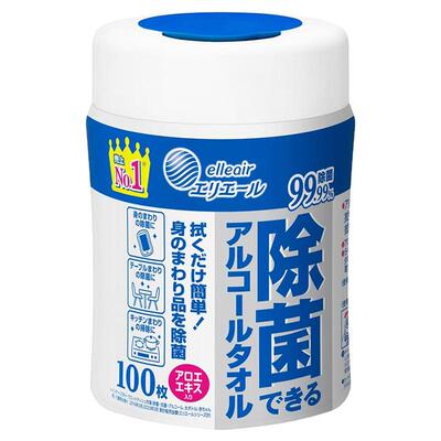 elleair大王日本筒装除菌湿巾