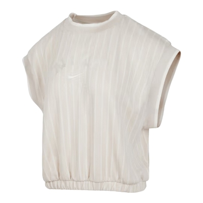 NIKE耐克背心女秋季新款圆领针织透气条纹运动无袖T恤 HV2093-104