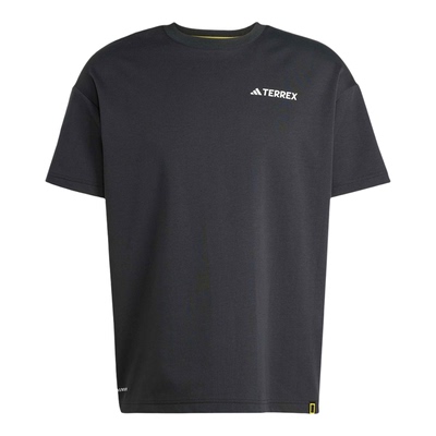 adidas阿迪达斯国家地理联名情侣T恤衫透气春户外速干短袖 JD5957