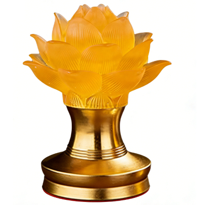 LED七彩琉璃长明灯莲花灯佛供灯