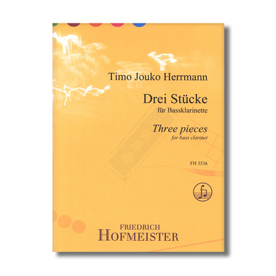 赫尔曼3首低音单簧管作品乐谱书