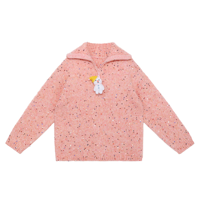 【闪着光的雪人】亮片毛衣女童