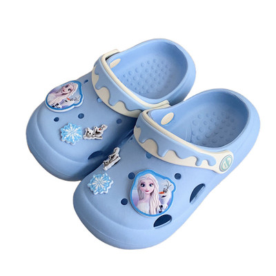 爱莎公主儿童洞洞鞋女童包头