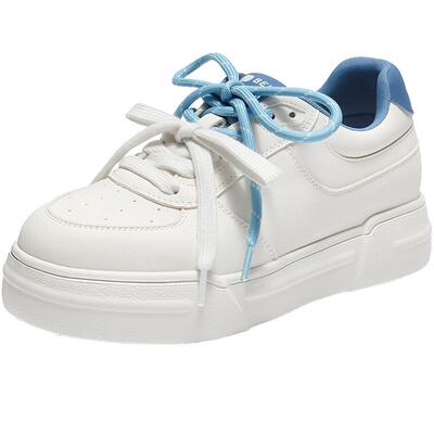 百丽厚底增高撞色小白板鞋女秋季新款运动休闲鞋子E1S1DCM5