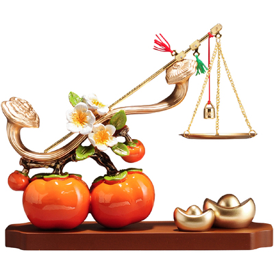 柿子摆件搬家乔迁新居礼物