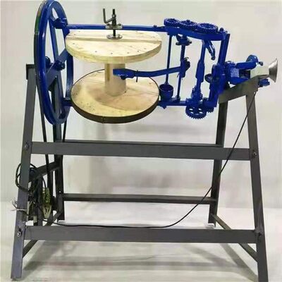 小型家用水稻秸秆蒲草龙须草编织绳机双股编织机草垫编织机