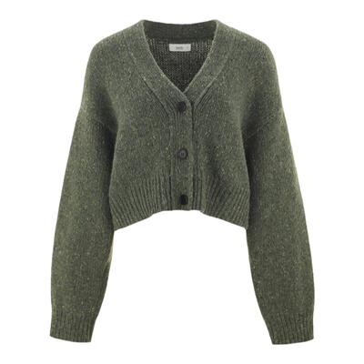 wanatry设计纱线羊驼毛厚开衫