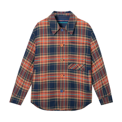 格纹撞色衬衫NUMBERHERE