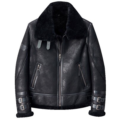 汉名仕徽章二战飞行服皮衣