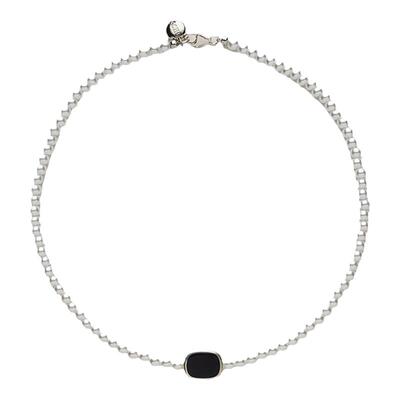 SCHO珍珠玛瑙吊坠项链锁骨链