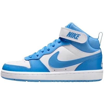 NIKE耐克女鞋秋新款COURT大童运动鞋蓝白中帮休闲板鞋CD7782-123