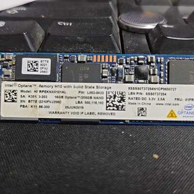 （请询价）Intel Optane H10 16GB拆机条，型号RPE