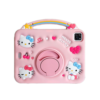 手提彩虹kt猫iPad10代保护套笔槽2025款Air7/6适用苹果11代保护壳A16平板第9代Air5软硅胶Pro11女款9.7寸防摔