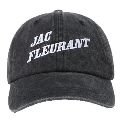 JAC FLEURANT 【徐若晗同款】黑色刺绣Logo鸭舌帽男女同款帽