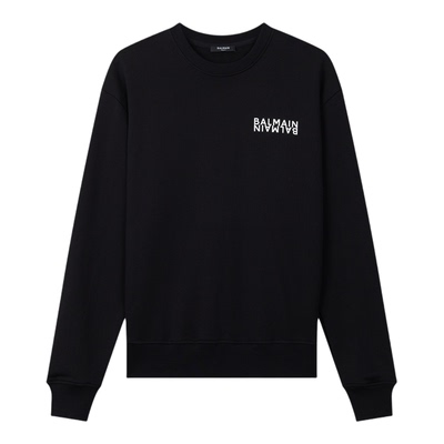 【D11秋冬新品】BALMAIN 早秋新品男士简约字母圆领卫衣