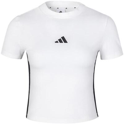 【自营】adidas阿迪达斯修身短款高腰半截袖春女短袖T恤 JY8571