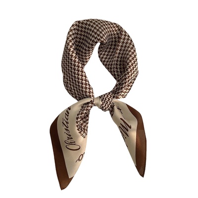 千鸟格百搭风春秋手帕小方巾