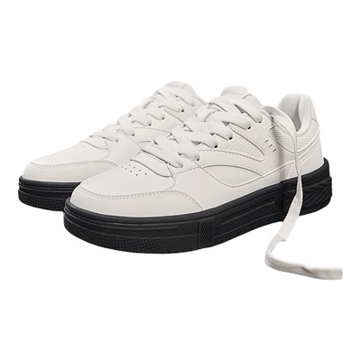 鸿星尔克女鞋厚底板鞋小白鞋透气