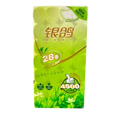 银鸽原生木浆5层加厚28卷卷纸