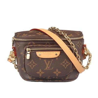 中古9新路易威登MINI BUMBAGMONOGRAM老花迷你斜挎二手奢侈品包包
