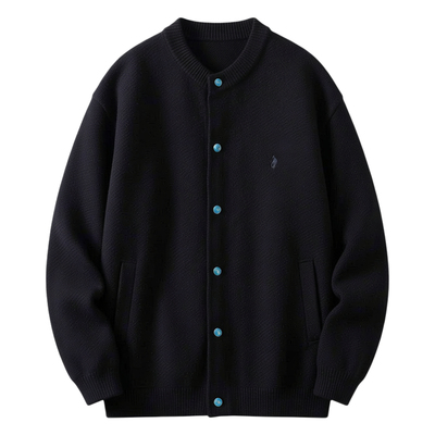 韩系保暖纽扣开衫毛衣男三件套